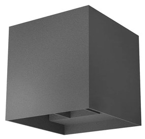 Redo 90296 Vary, antracitové venkovní svítidlo s nastavitelným úhlem svícení LED 2x10W 3000K, 12x12cm