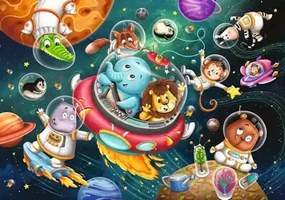 Ravensburger Zvířátka ve vesmíru - 2x12 dílků / od 3 let