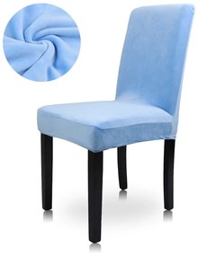 Sametové elastické potahy na jídelní židle Barva: modrá