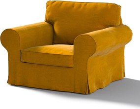 Potah na křeslo IKEA Ektorp barva žlutá látka lesklé, sametová