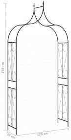 Zahradní oblouk černý Dekorhome