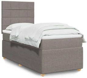 Box spring postel s matrací taupe 80x200 cm textil 3294187