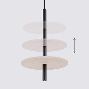 Sollux Lighting Závěsná lampa FELTRO 1 černá/béžová
