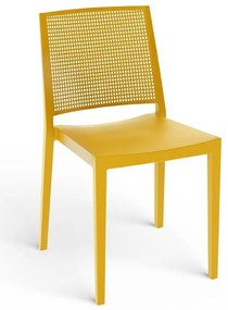 Elegantní židle Grid - hořčicově žlutá