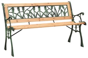 Zahradní lavice 122 cm litina a masivní jedlové dřevo 312031