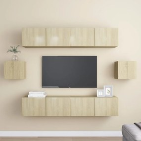 6dílný set TV skříněk dub sonoma kompozitní dřevo 3078998