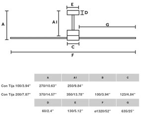 FARO 33761WT - Stropní ventilátor AMELIA L černá pr.132 cm WT + dálkové ovládání