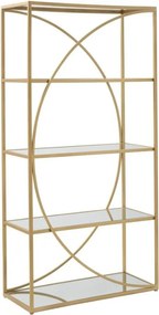 Designová knihovna Fanchon 90 cm zlatá