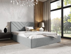 Eka Čalouněná postel LIZA 120x200 cm Barva látky Trinity: (2315) Tmavá šedá, Úložný prostor: Bez úložného prostoru