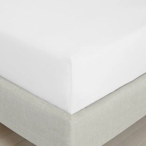 Bílé napínací prostěradlo z bavlněného perkálu 150x200 cm Cotton Percale – Bianca