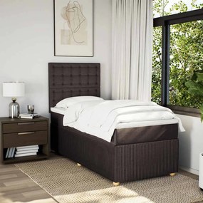 Box spring postel s matrací tmavě hnědá 90x200 cm textil 3294256