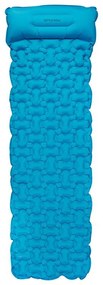 Spokey AIR BED PILLOW BIG Nafukovací matrace s polštářkem, 213 x 62 x 6 cm, R-Value 2.5, modrá