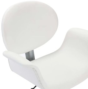 vidaXL Otočná jídelní židle bílá umělá kůže