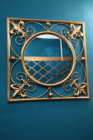 Zlaté hranaté luxory zrcadlo 60cm