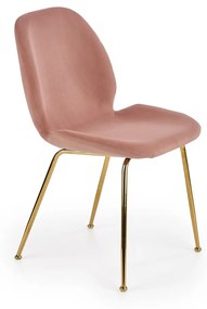 Jídelní židle Angelika, růžová / zlatá