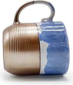 Kameninový hrnek Copper, 450 ml – industriální design, reaktivní glazura