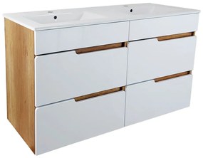 Comodo Koupelnová skříňka s keramickým dvojumyvadlem Doris 120-4Z