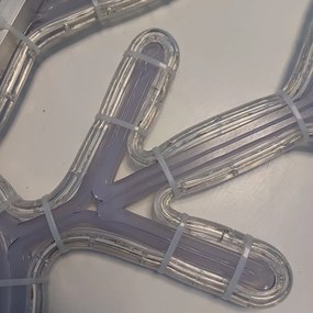 Easy Fix 2D LED světelná vločka IX, Ø 80 cm, ledově bílá, závěsný, 3D tisk