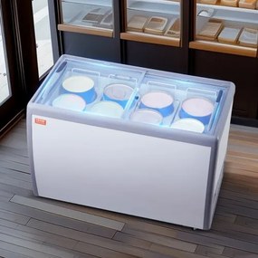 370 l komerční zmrzlinová vitrína Gelato namáčecí mrazicí skříň