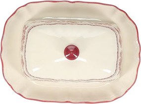 Vínová/slonovinová porcelánová máslenka Cyril – S|P Collection