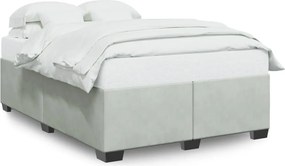 Rám postele bez matrace světle šedý 140 x 190 cm samet 3284631