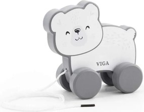 Dřevěná tahací hračka na šňůrce Viga lední mědvěd