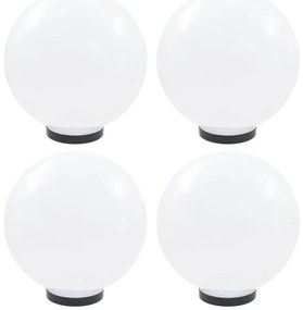 Kulovité LED lampy 4 ks koule 30 cm PMMA 277143