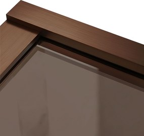Rea Elegant, vanová zástěna s pevným křídlem 70x140 cm, měděná matná, REA-W5694