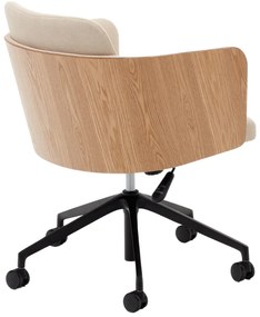 OnaDnes -20% Béžová čalouněná konferenční židle Kave Home Madai