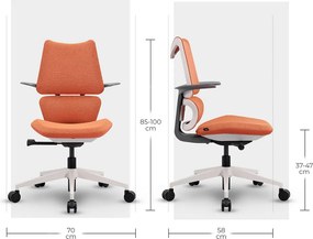 Ergonomická dětská židle MOSH Airflow 396 – oranžová