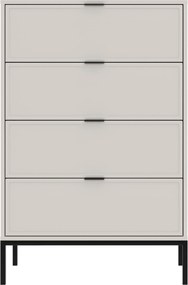 XXXLutz KOMODA, kašmírová, černá, 75,9/115,5/40 cm MID.YOU - Šuplíkové komody - 002647012501