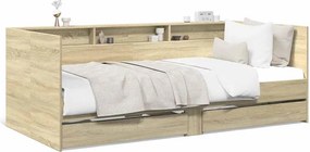 Válenda se zásuvkami bez matrace dub sonoma 90 x 190 cm 3280855