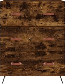 Skříň highboard kouřový dub 69,5 x 34 x 180 cm kompozitní dřevo 3195824