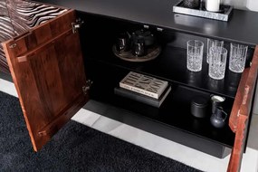 Designová komoda Zion 175 cm tmavě hnědá akácie