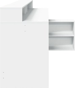 Psací stůl s LED světly bílý 200 x 104 x 91 cm kompozitní dřevo 3309465