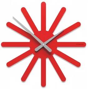 Designové hodiny 10-116 CalleaDesign Asterix 45cm (více barevných variant) Barva světle červená-64 - RAL3020