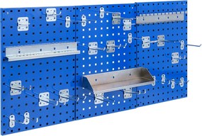 Costway Tool Wall Tool Děrovaná stěna se 3 tyčemi a 28 dílným závěsným