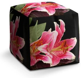 Sablio Taburet Cube Lilie: 40x40x40 cm