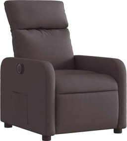 Elektrické polohovací křeslo tmavě hnědé textil 3206686