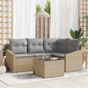 Set pohovek 5 ks Béžová polyratan 3346710