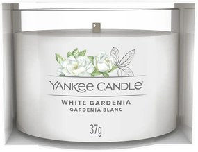 Yankee Candle –  votivní svíčka ve skle White Gardenia (Bílá gardénie), 37 g