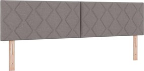 Postel s boxspringem s čelo Taupe 200 x 180 cm textil 3341311