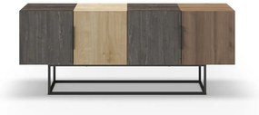 TV stolek v dekoru dubu v hnědo-přírodní barvě 140x55 cm Titan – Marckeric