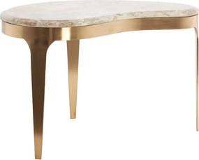 Konferenční stolek s mramorovou deskou v bronzové barvě/taupe 39x65 cm Giulio – Light &amp; Living