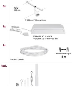 Paulmann 94458 - SADA 5xGU5,3/10W Bodové svítidlo SALT 230V bílá