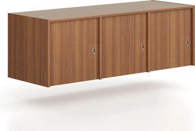 Nástavba pro skříně FRAME, 3x dveře, 1299 x 450 x 427 mm, cylindrický zámek, ořech