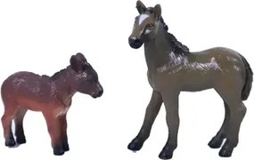 RAPPA Sada kůň a osel 2 ks / Figurky zvířat / Moje malá farma