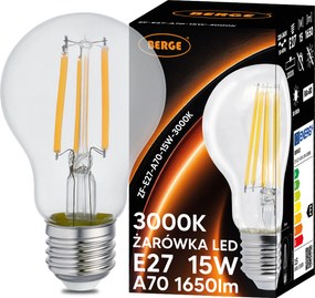 SADA 6x LED žárovka E27 15W 1650lm 3000K - teplá bílá