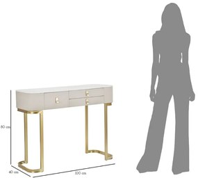 Designová konzole Ondelette 100 cm krémová
