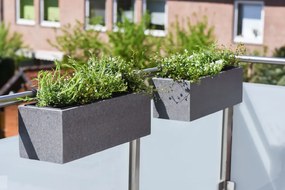 Balkónový truhlík BENNO, vláknocement, šířka 62 cm, šedý
